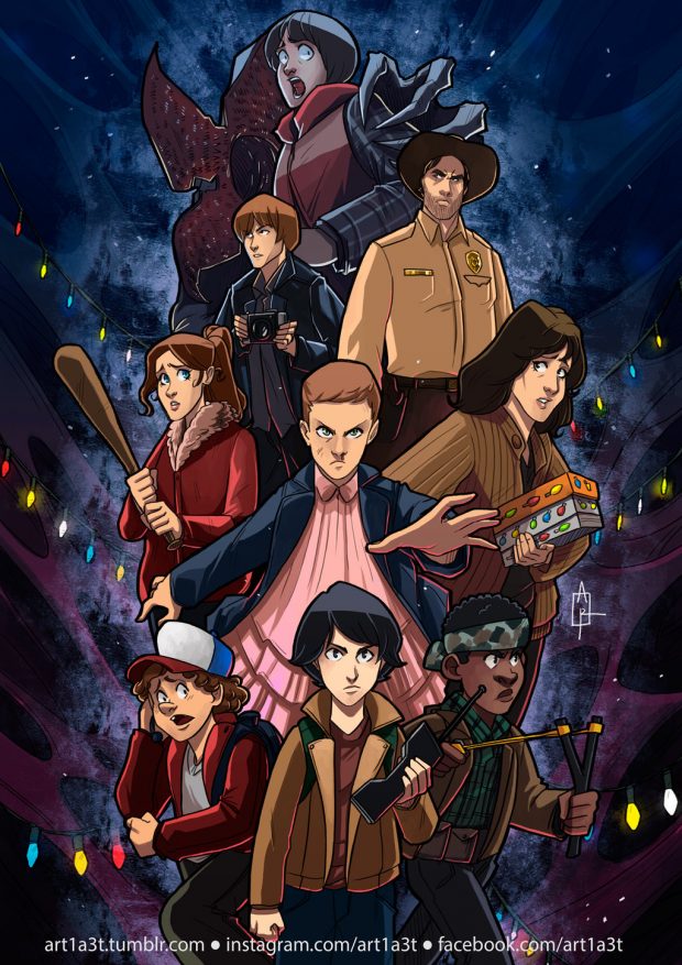 Artistas reimaginam Stranger Things como um anime em 15 belas ...