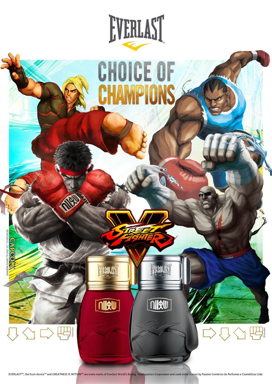 Everlast lança perfumes em parceria com a franquia Street Fighter ...
