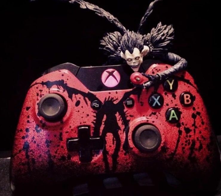Este controle de Xbox One personalizado de Death Note é simplesmente ...