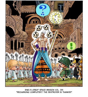 Isto é o que aconteceu com Enel após ter sido derrotado por Luffy em ...