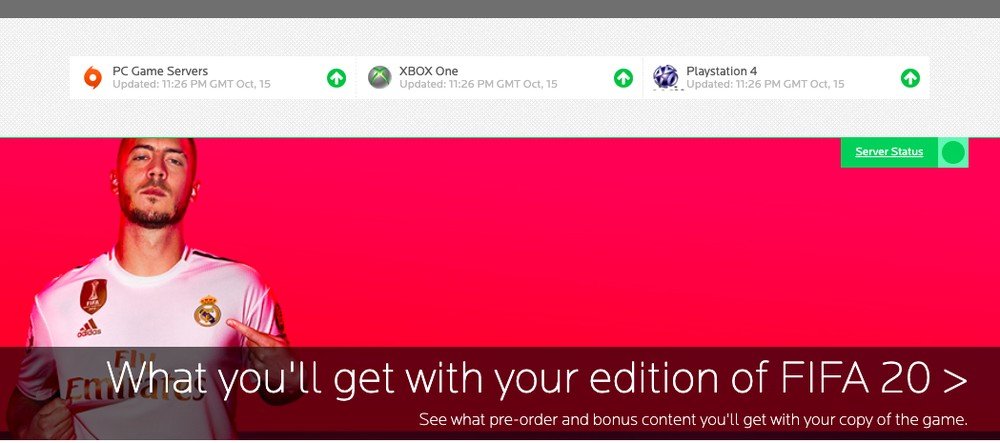 FIFA 20 - Como saber se os servidores do jogo estão ou não offline caso ...