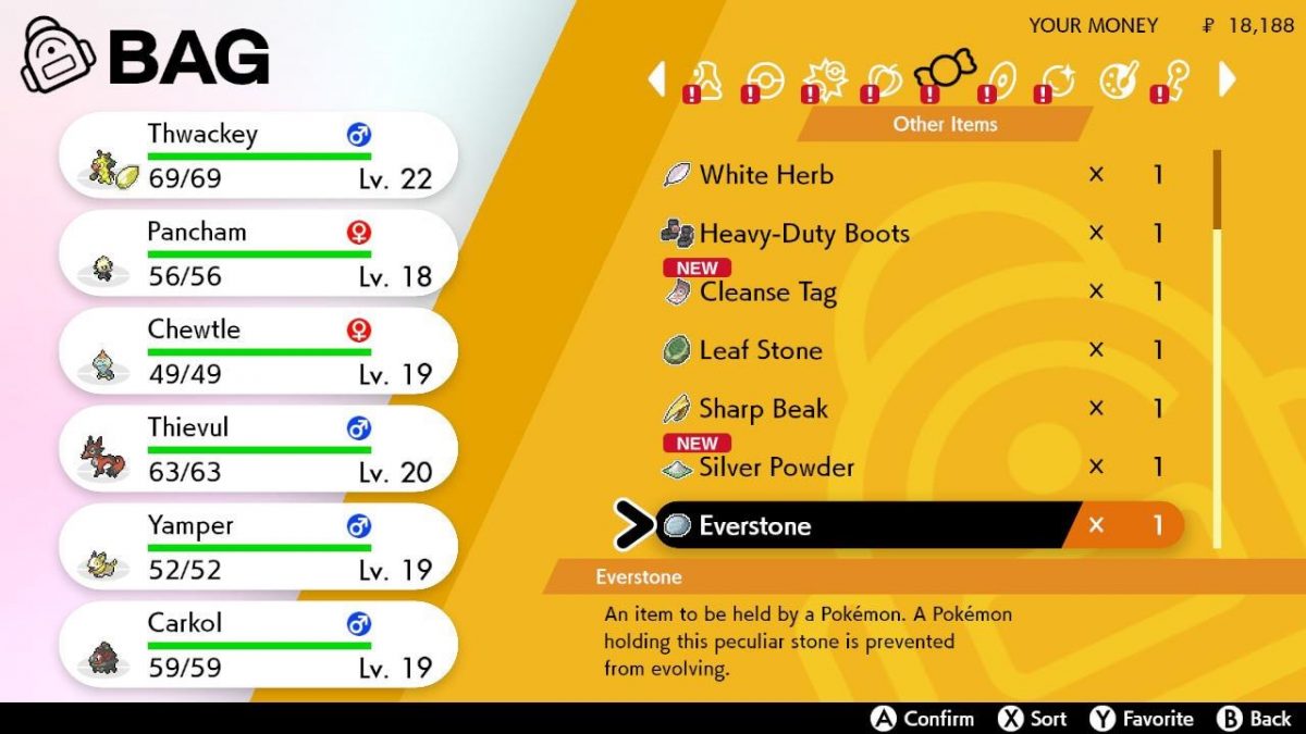 Pokémon Sword e Shield - Guia completo de Evolution Stones e Everstone