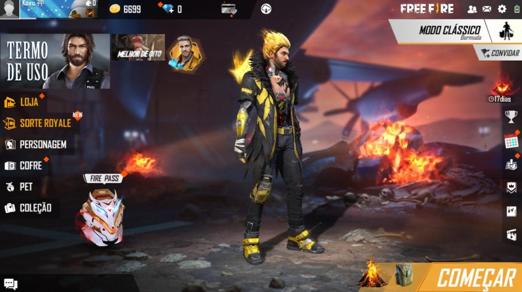Free Fire - Nova Skin Fogo Faminto está de graça - Critical Hits