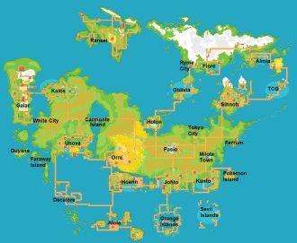 Fã cria mapa do mundo Pokémon e o resultado fica incrível - Critical Hits