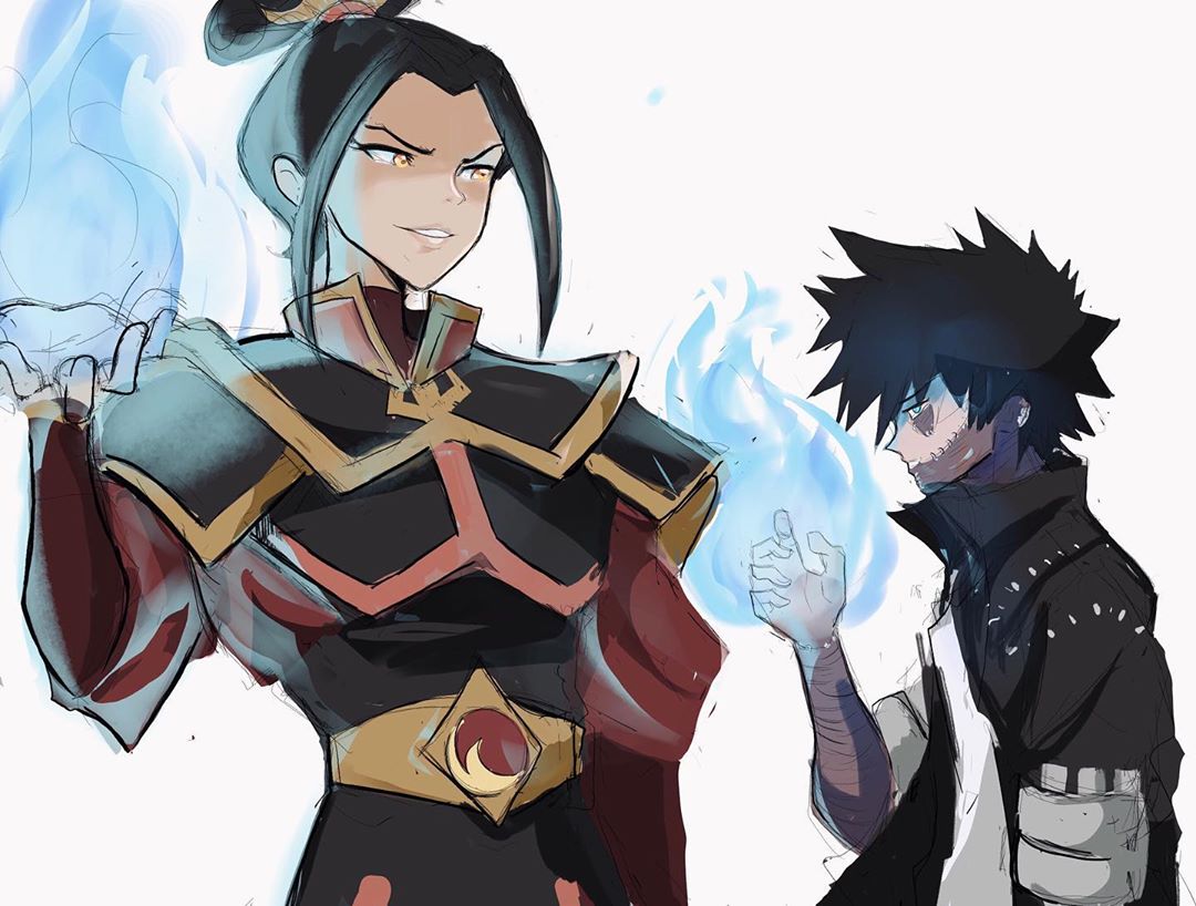 Artista imagina um épico crossover entre Avatar e My Hero Academia ...