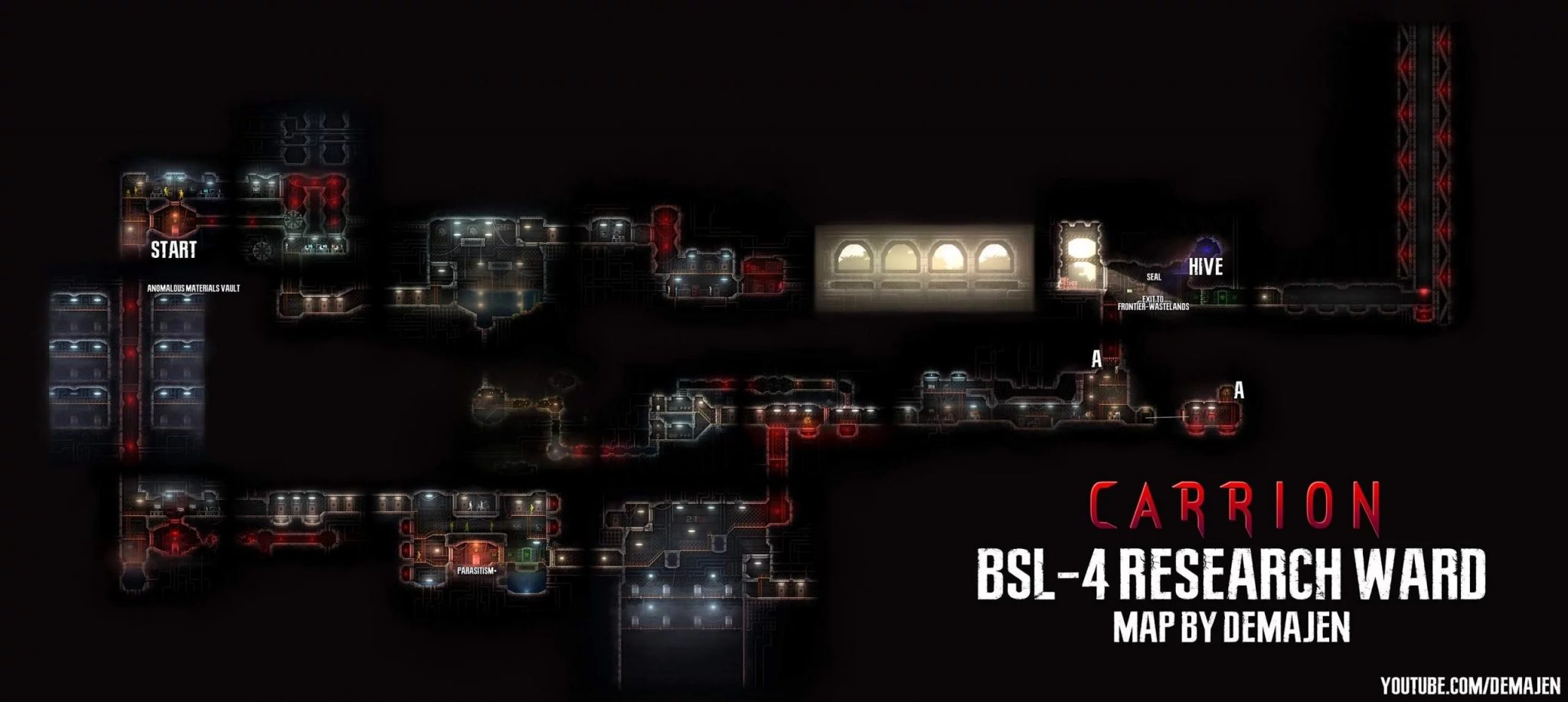 Carrion - Mapa completo do jogo - Critical Hits