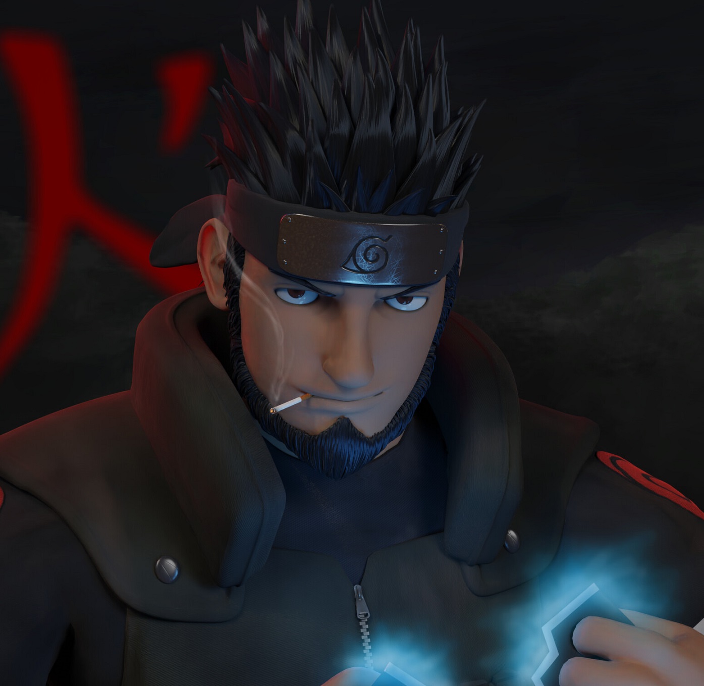 Artista fã de Naruto fez uma modelagem 3D perfeita de Asuma - Critical Hits