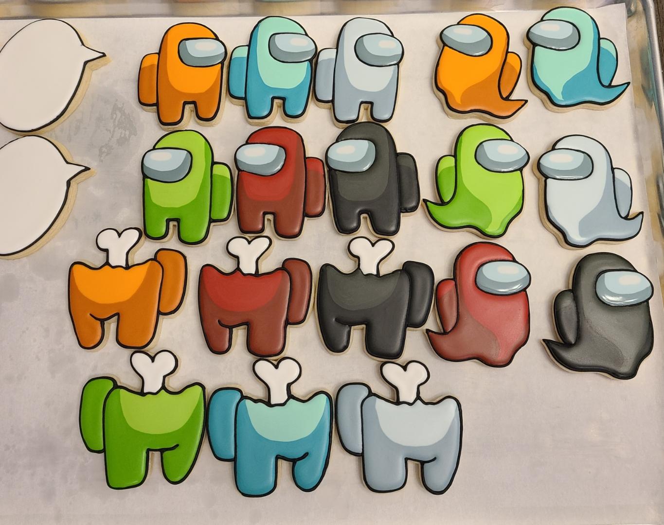 Esses biscoitos de Among Us estão tão bonitos que dá pena de comer!