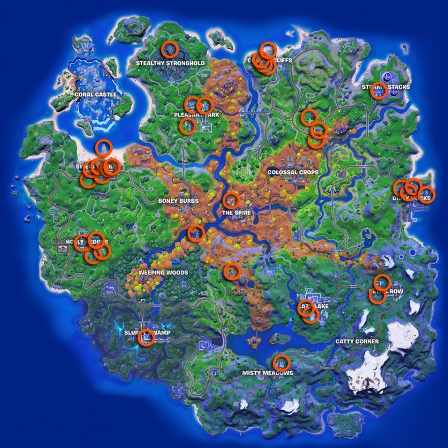 Fortnite Onde Encontrar Os Cofres Com Barras De Ouro Critical Hits