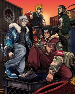 Artista reimaginou os personagens de Naruto com um visual no estilo ...