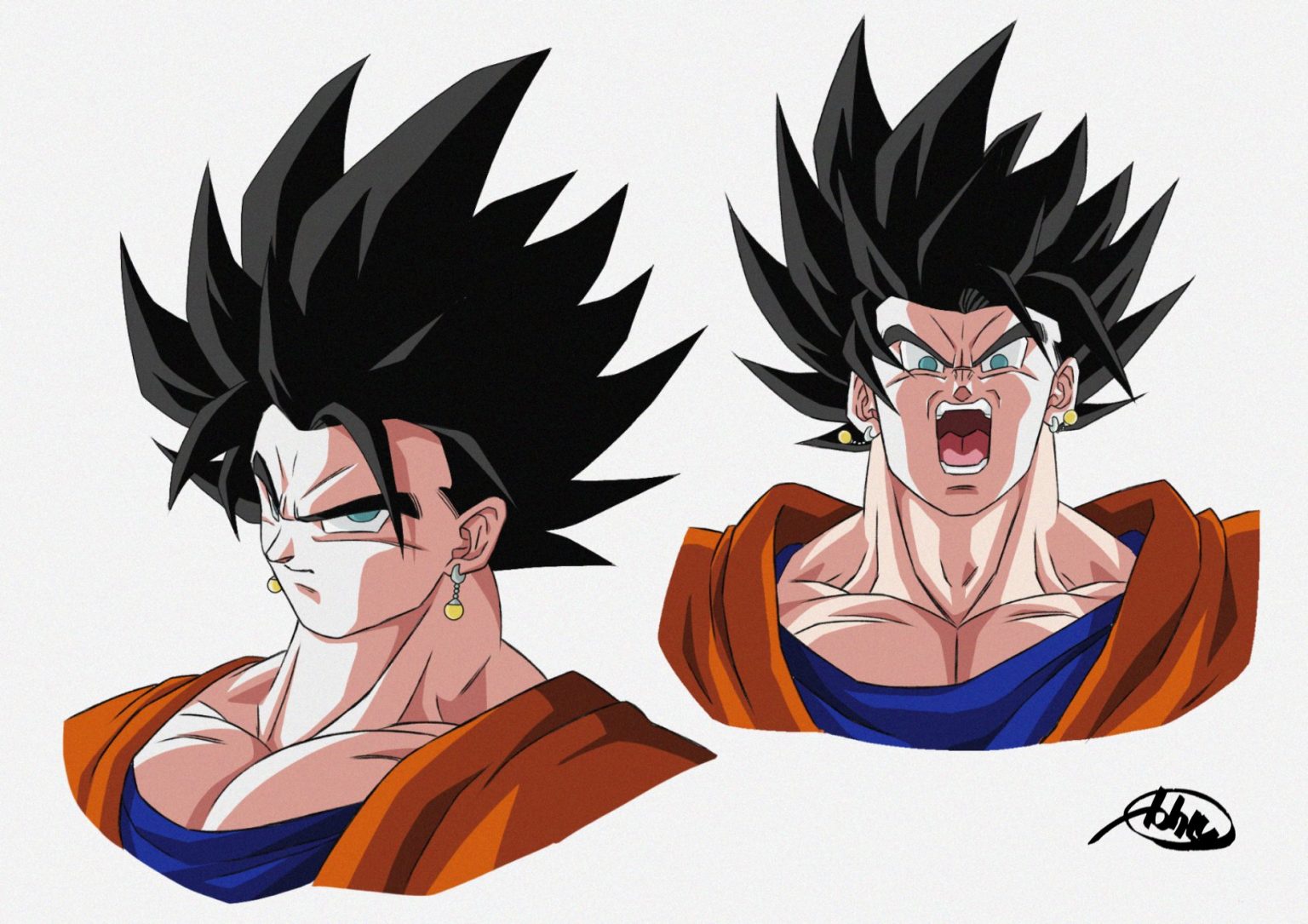 Este seria o visual da fusão entre Goku e Gohan em Dragon Ball Z ...