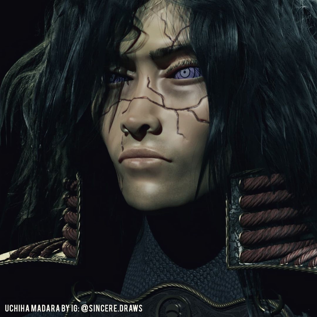 Artista fez uma arte 3D realista incrível do Madara de Naruto ...