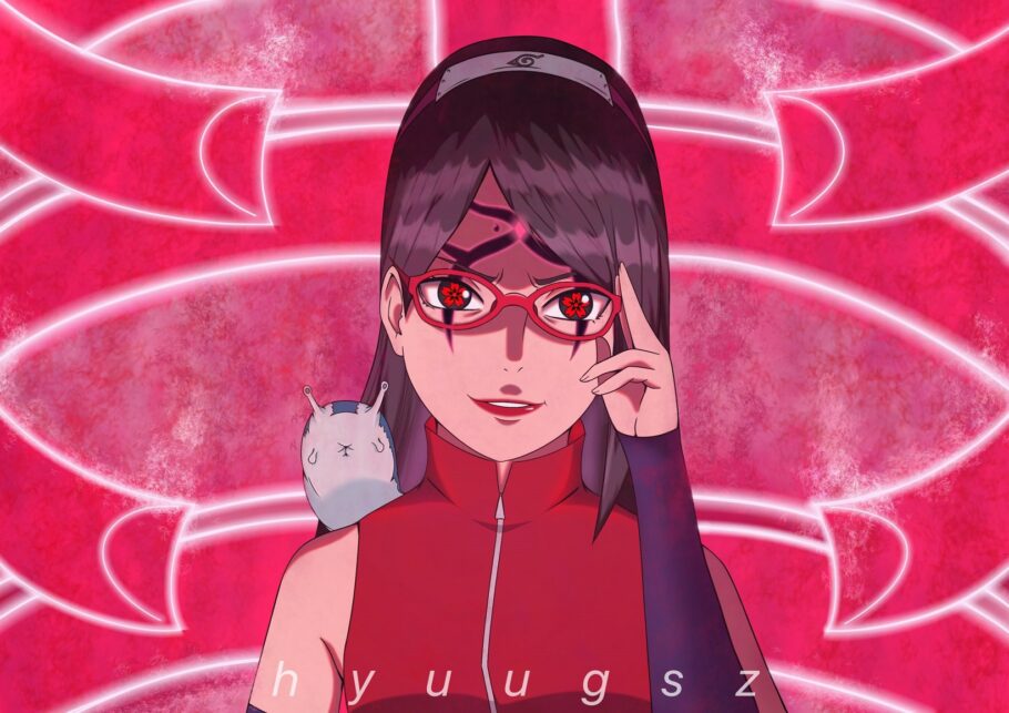 Artista brasileira fez uma épica ilustração de Sarada com o Mangekyo ...