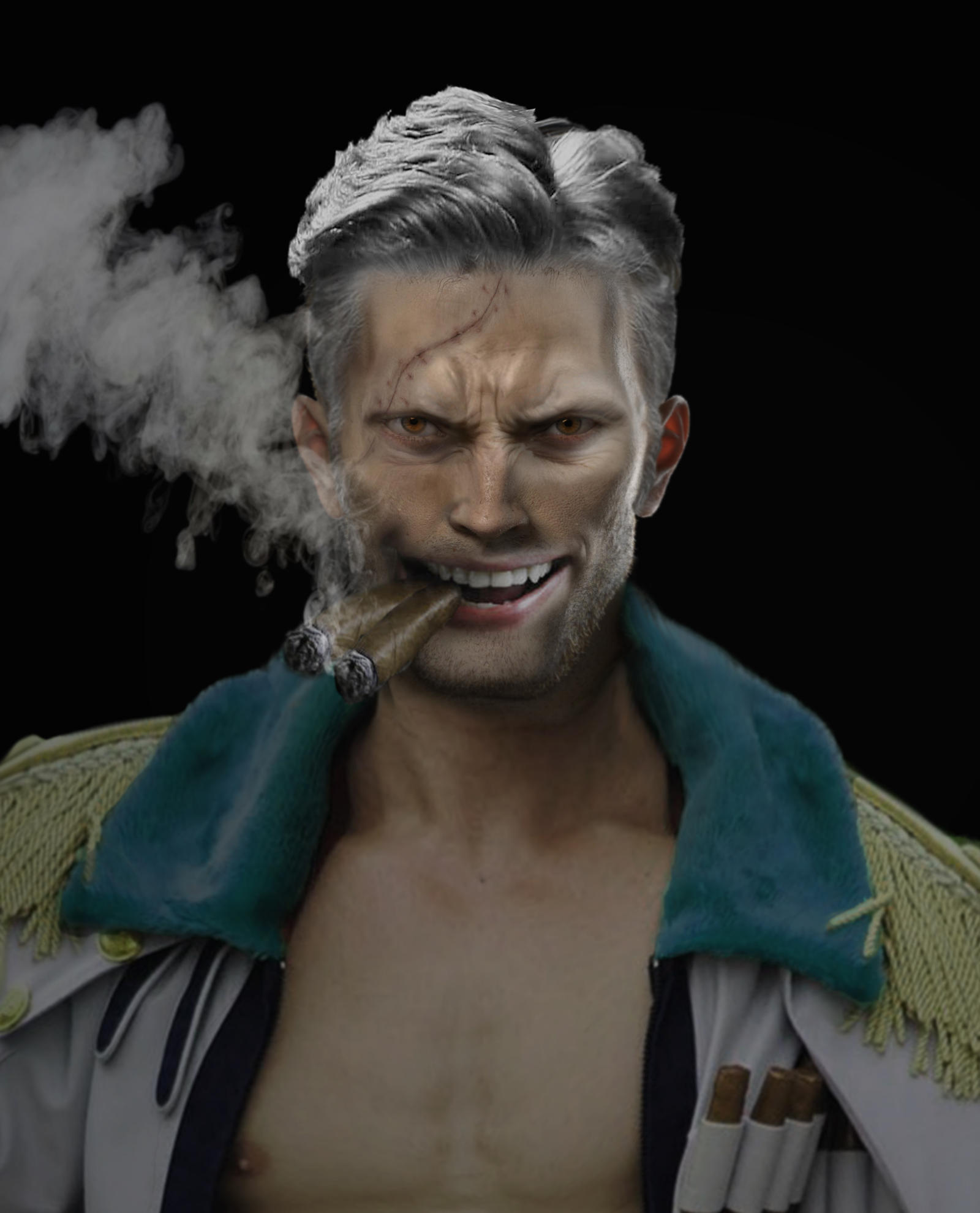 One Piece - Artista imaginou com seria o Smoker na vida real - Critical ...