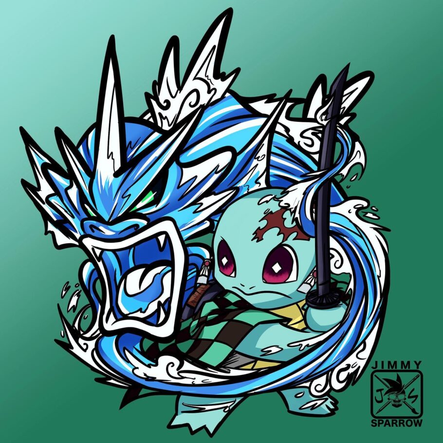 Artista fez um criativo crossover entre Demon Slayer e Pokémon ...