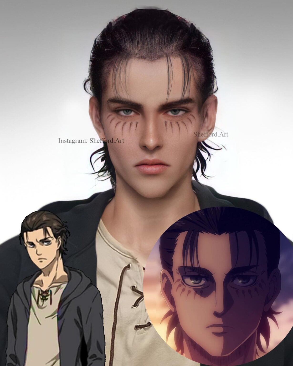 Artista viraliza ao mostrar como seria o visual do Eren de Attack on ...