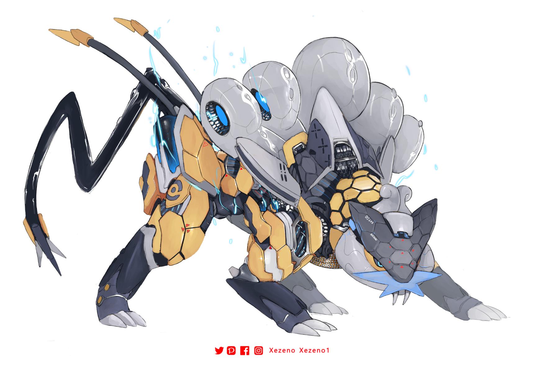 Arte incrível reimagina o Pokémon Raikou como um robô