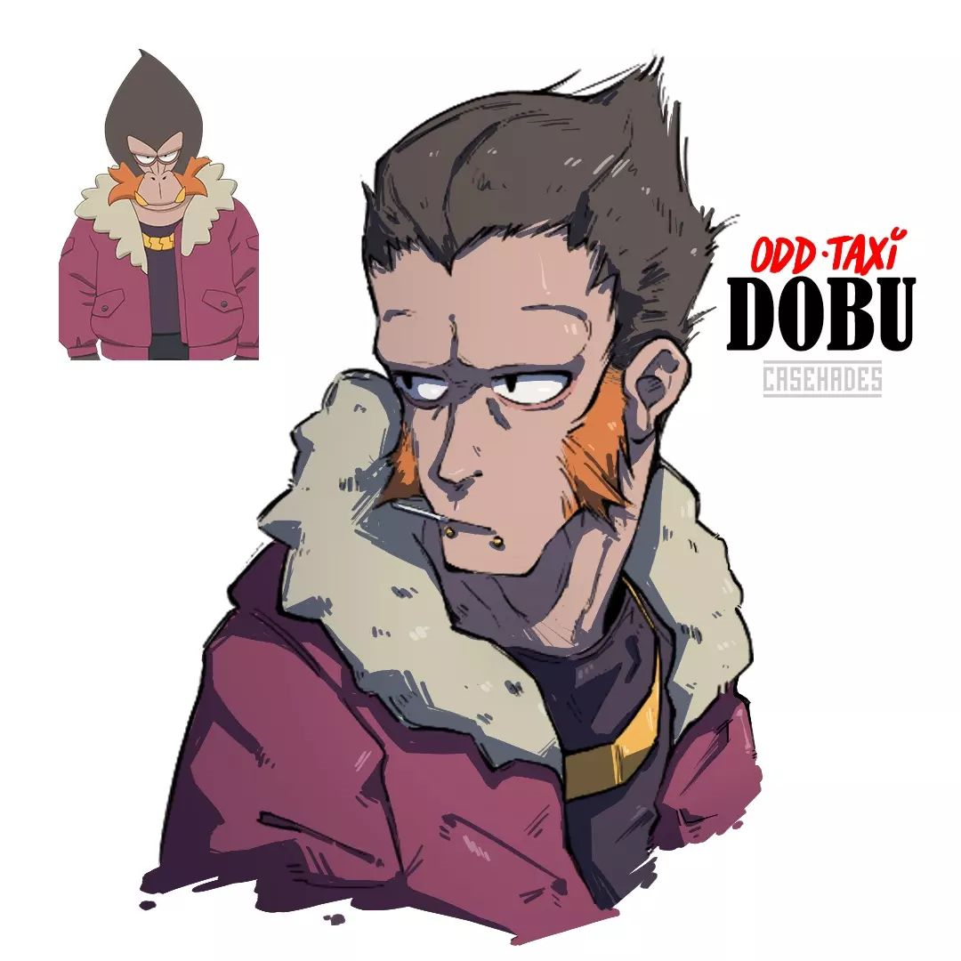 Este seria o visual "humano" de Dobu, de Odd Táxi - Critical Hits
