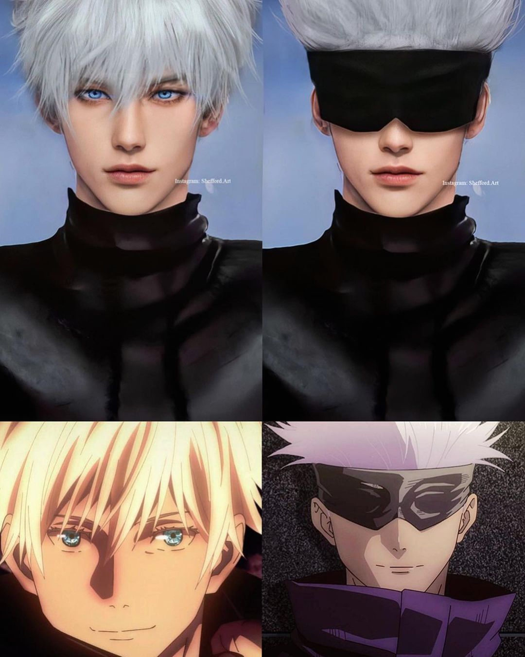 Artista mostrou como seria Gojo de Jujutsu Kaisen na vida real