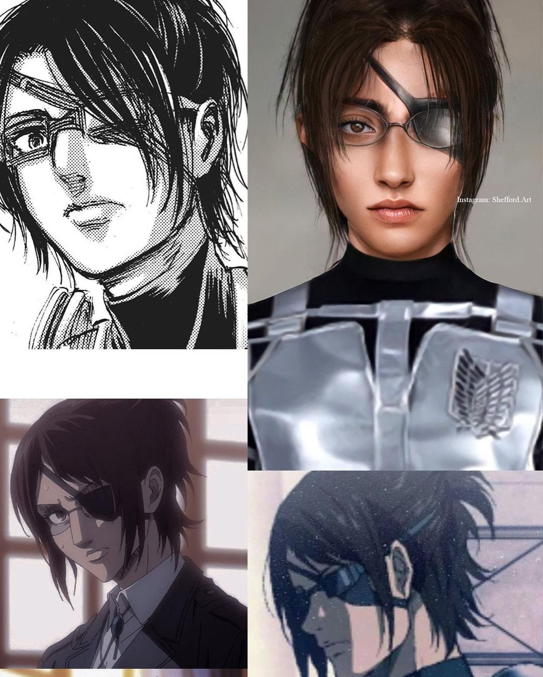 Fã de Attack on Titan fez um arte realista impressionante da Hange Zoe ...