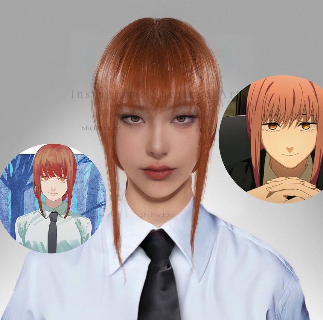 Este seria o visual no mundo real da Makima de Chainsaw Man