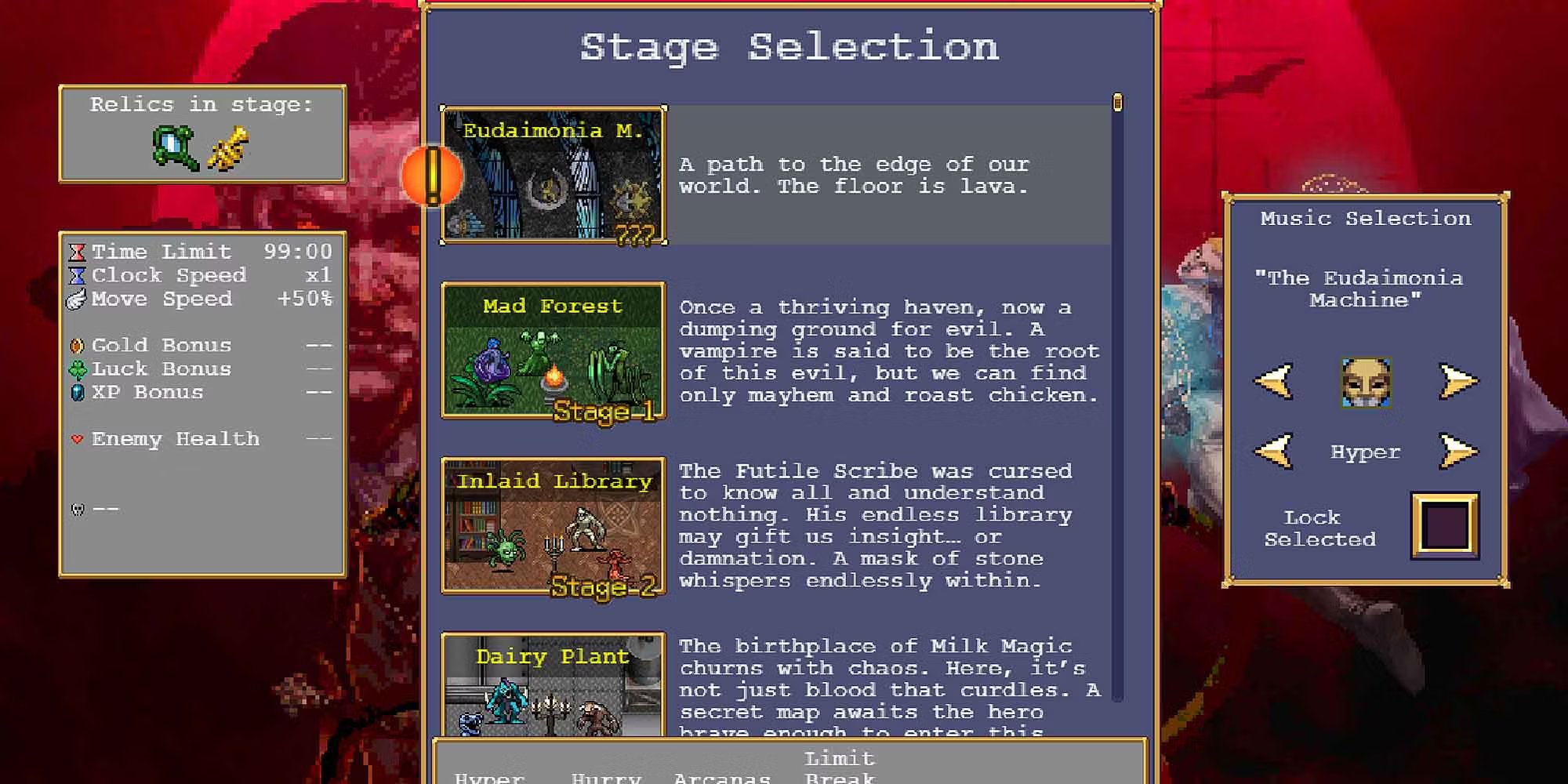Vampire Survivors – Como desbloquear a Máquina da Eudaimonia (Eudaimonia Machine) - Critical Hits