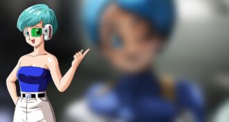 Este seria o visual da Bulma com o clássico traje dos Saiyajins de ...
