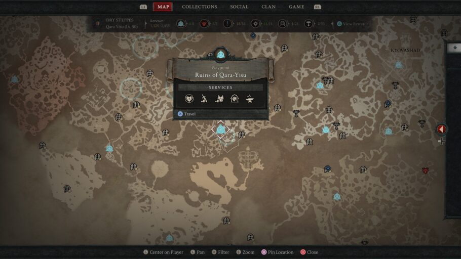 Diablo 4 - Todos os Marcos de Senda (waypoints) em Estepes Áridas ...