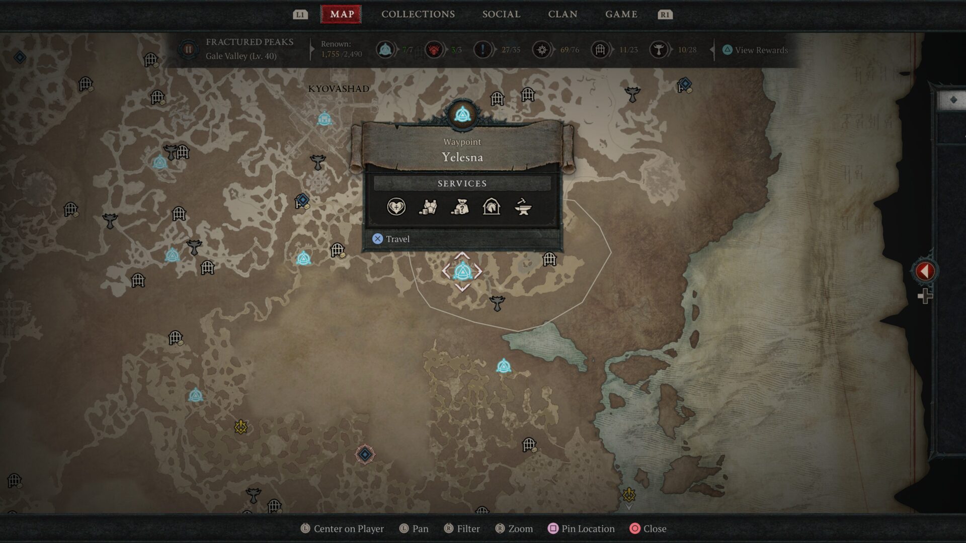 Diablo 4 - Todos os Marcos de Senda (waypoints) em Picos Fraturados ...