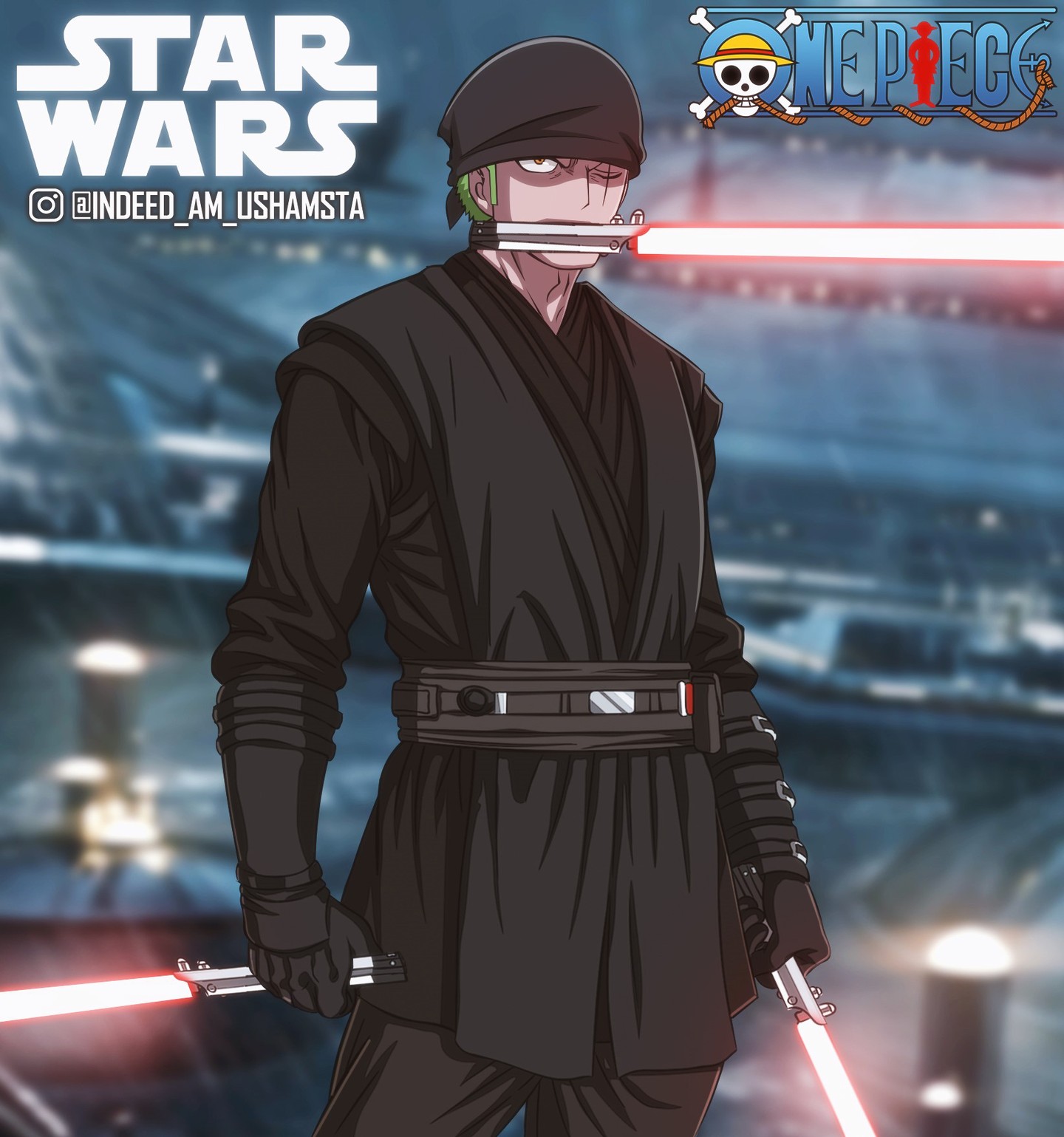 Artista imaginou Zoro de One Piece como um Sith de Star Wars - Critical ...