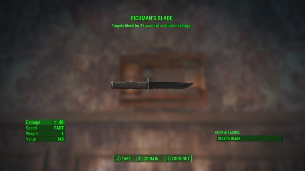 Fallout 4 - Tudo sobre a Pickman’s Blade - Critical Hits