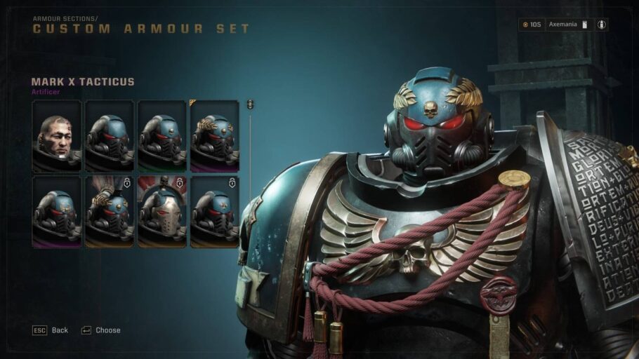 Como alterar a visibilidade do capacete no Warhammer 40K: Space Marine ...