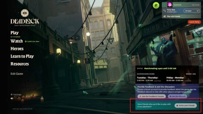 Deadlock - Como convidar seus amigos para jogar - Critical Hits