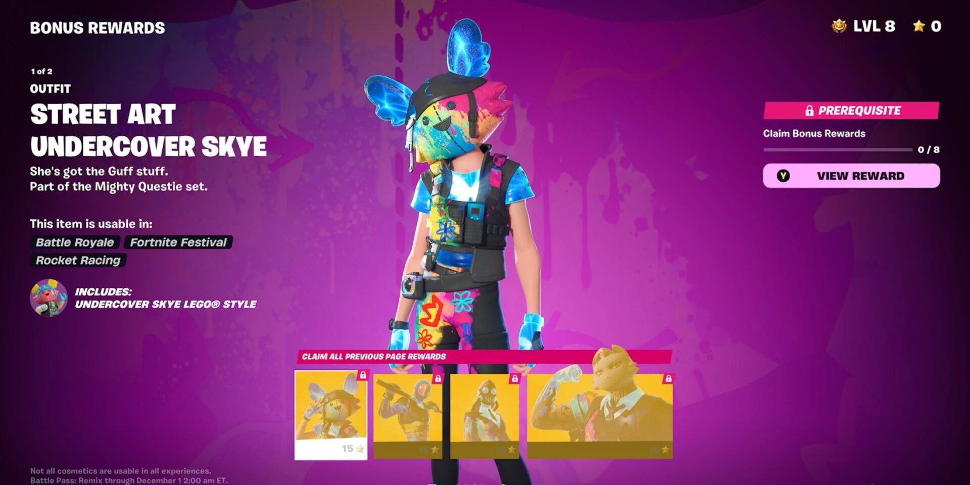 Fortnite Remix - Todas as Recompensas Bônus e Super Estilos - Critical Hits