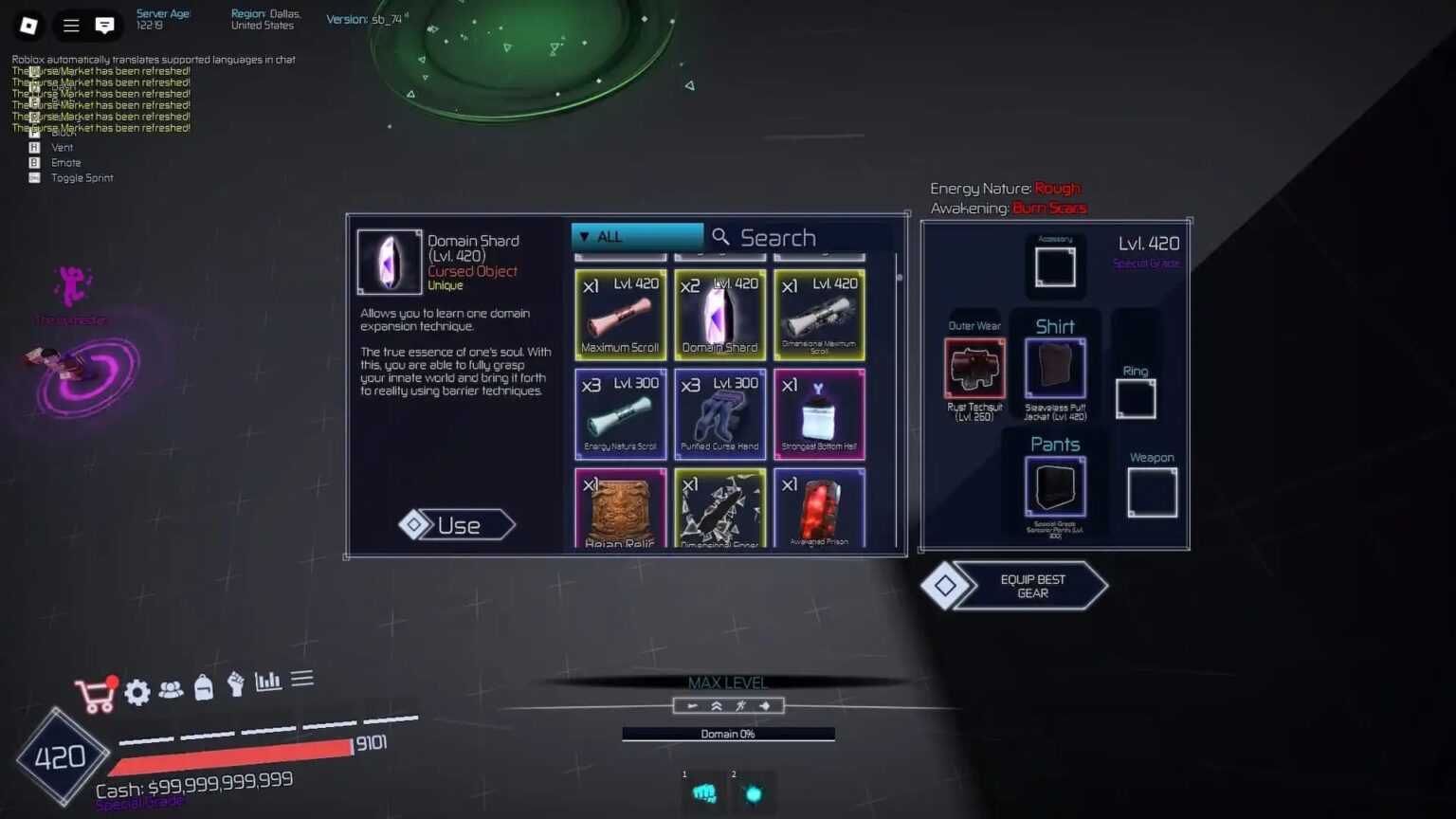 Roblox Jujutsu Infinite - Guia de Expansão de Domínio - Critical Hits