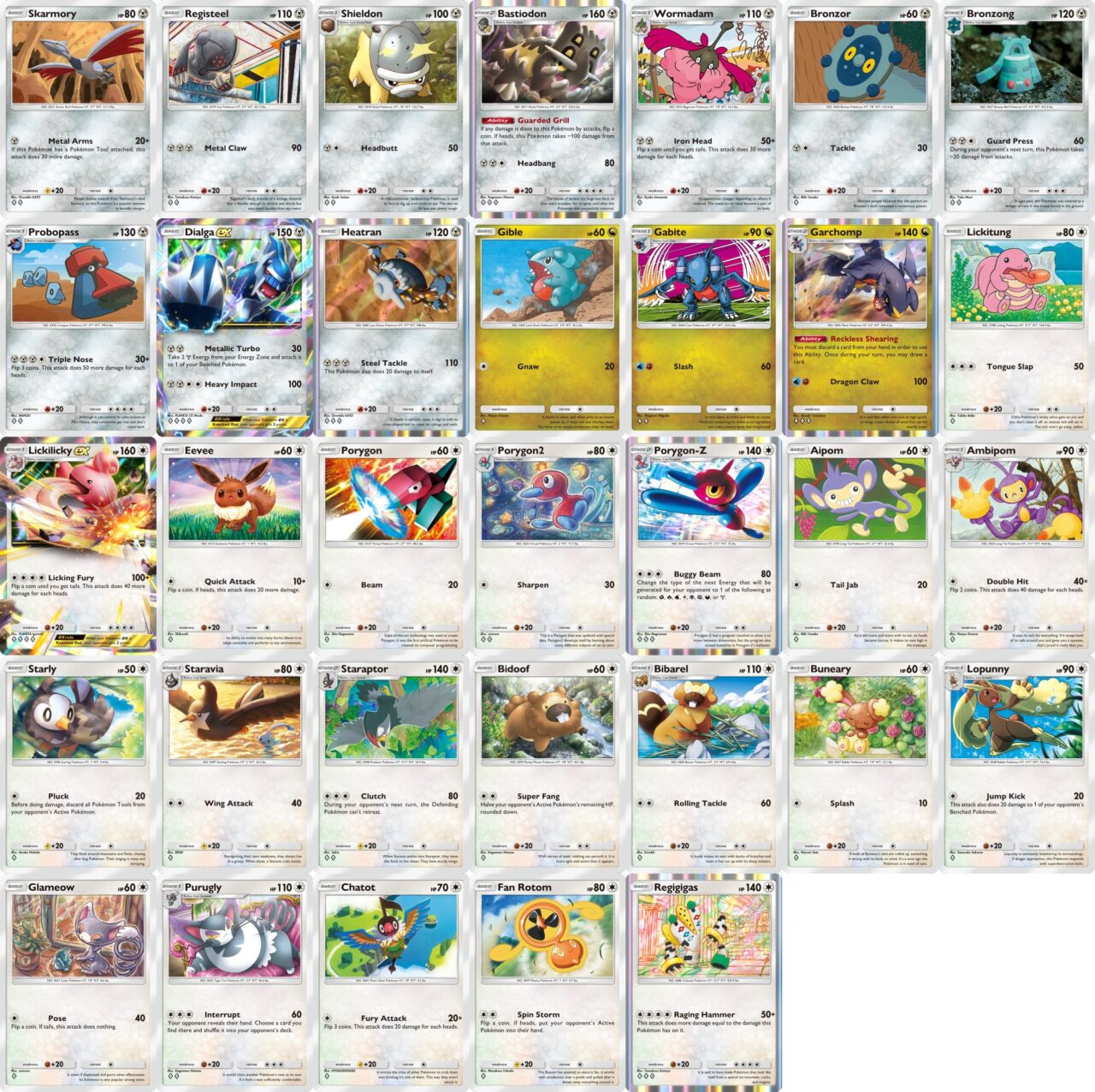 Pokémon TCG Pocket - Todas as Cartas da Expansão Embate do Tempo e ...