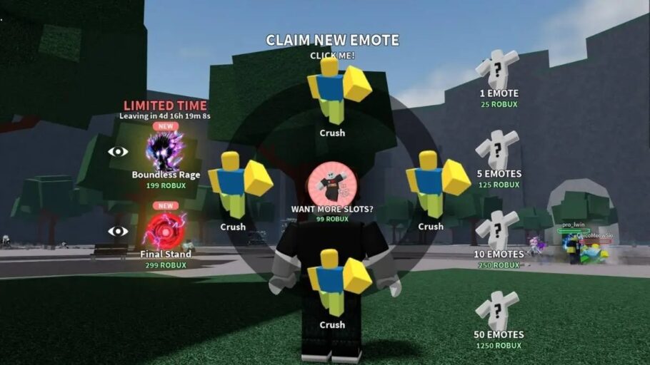 Roblox Strongest Battlegrounds - Como obter o emote Prison Realm - Critical Hits