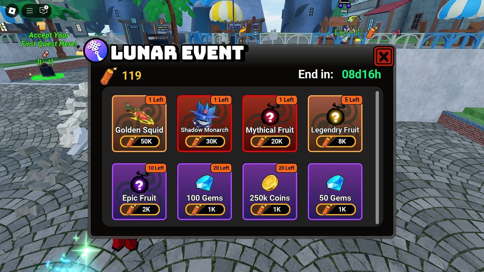 Roblox Fruit Reborn - Guia do Evento Lunar - Critical Hits