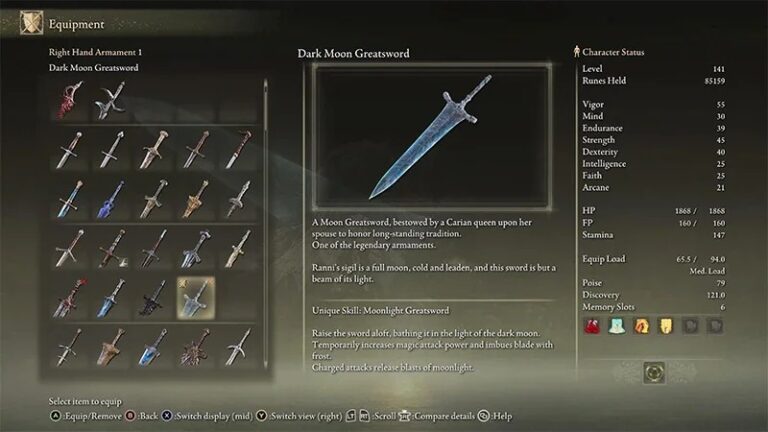 Elden Ring - Espada Grande da Lua Sombria - Localização, upgrades e ...