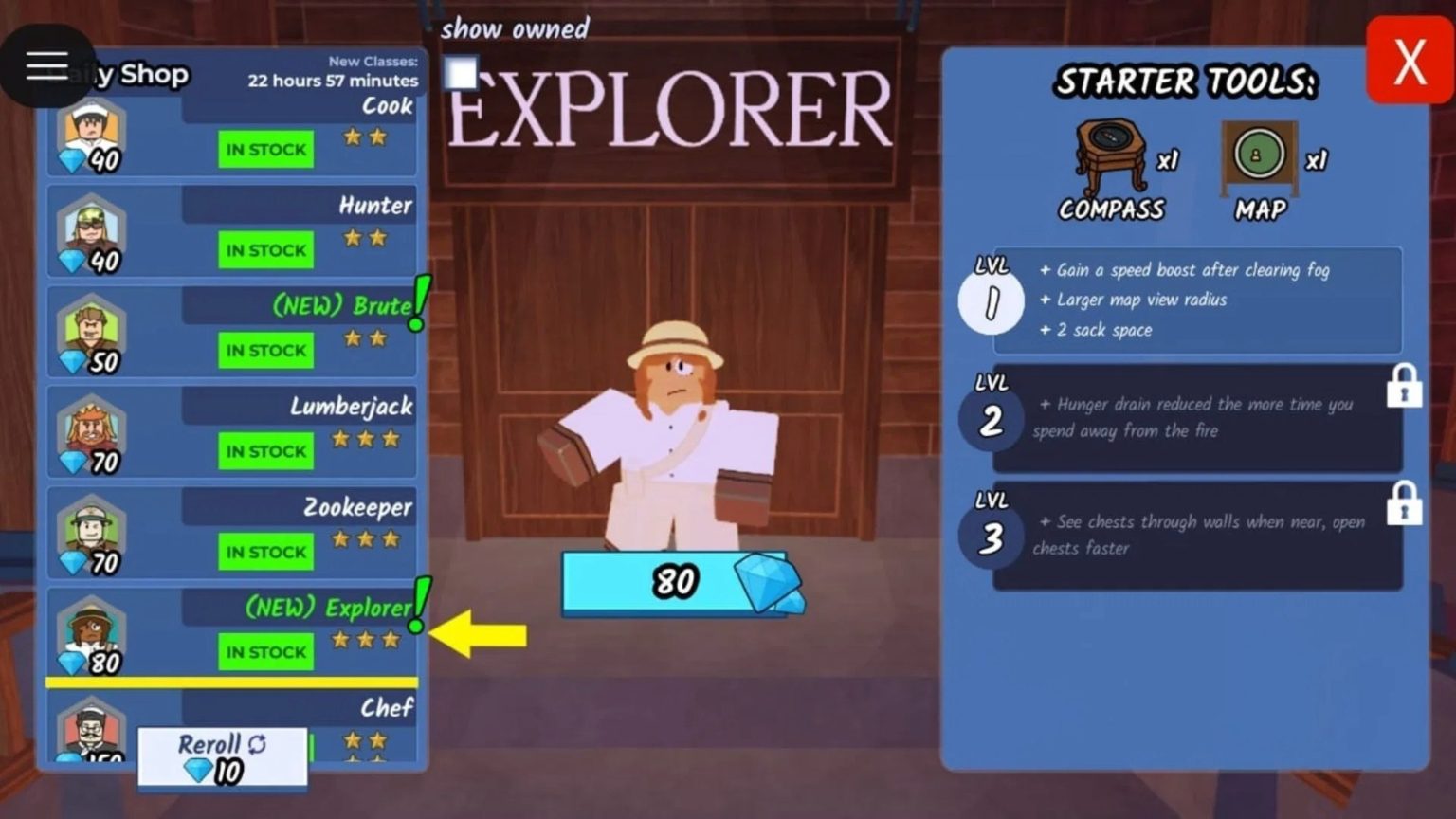 Roblox - Guia da Classe Explorador em 99 Noites na Floresta - Critical Hits