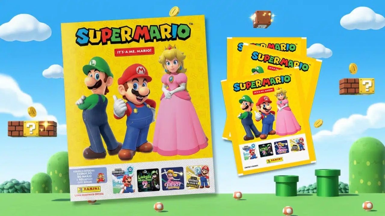 Panini lança álbum oficial de Super Mario com figurinhas metalizadas e ...